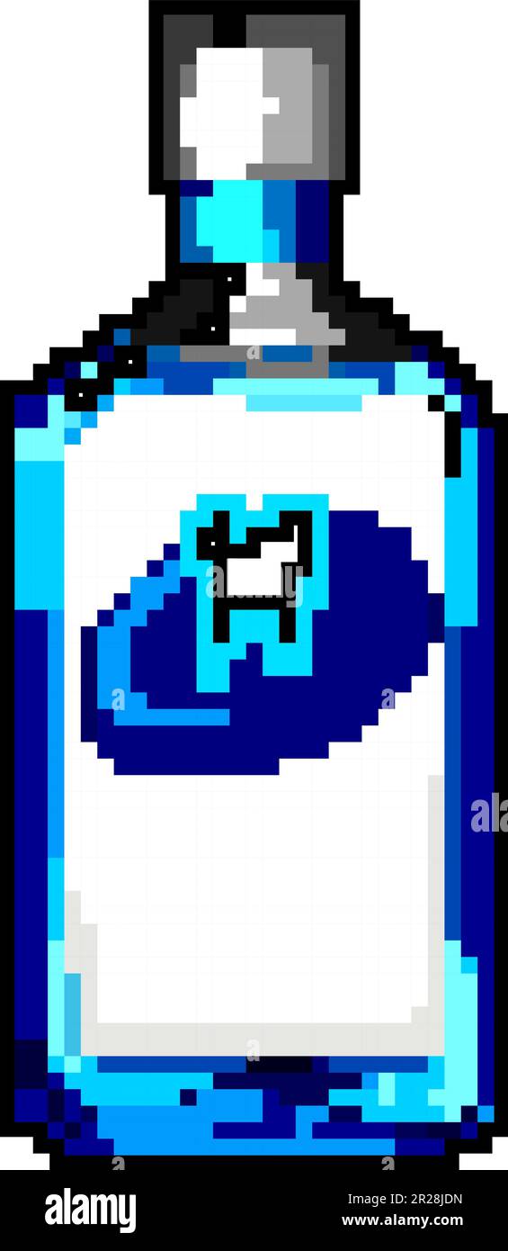 hygiene mouthwash game pixel art vector illustration Stock Vector Image ...