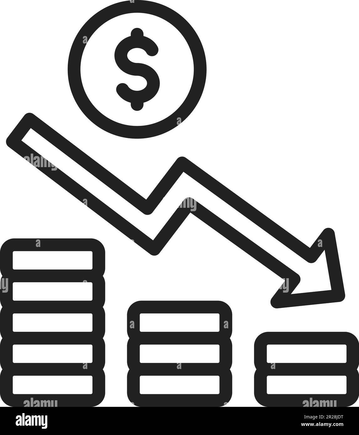 Economic Crisis icon vector image Stock Vector Image & Art - Alamy