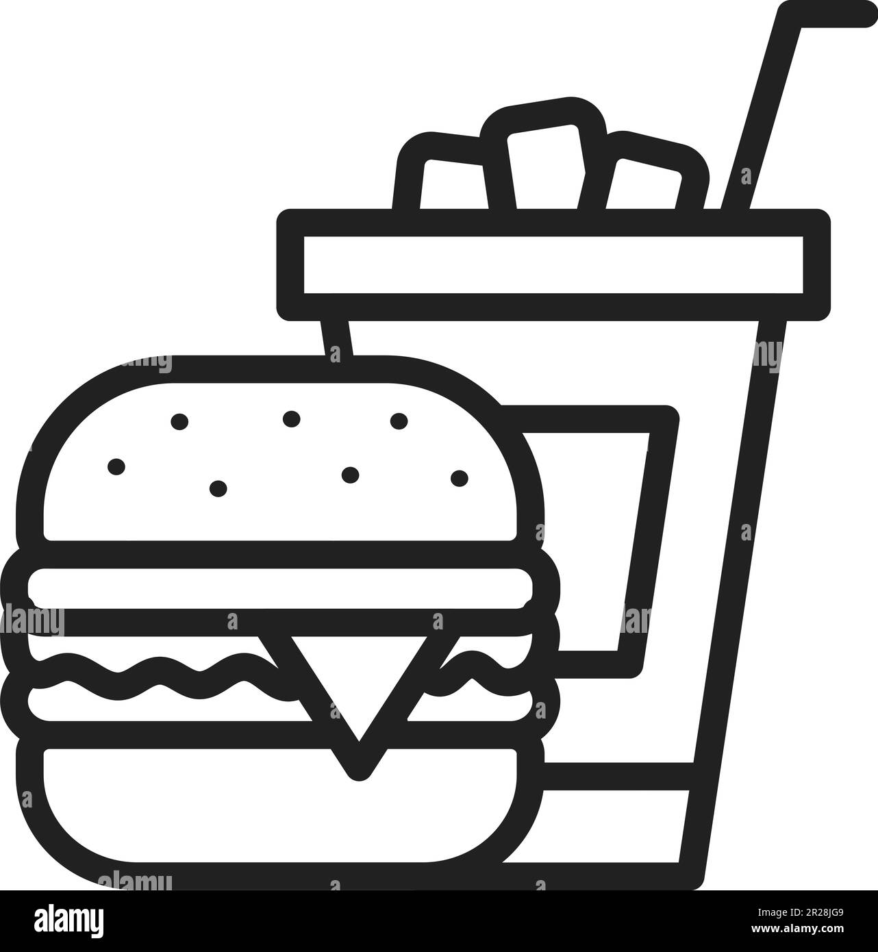 Fast Food icon vector image Stock Vector Image & Art - Alamy