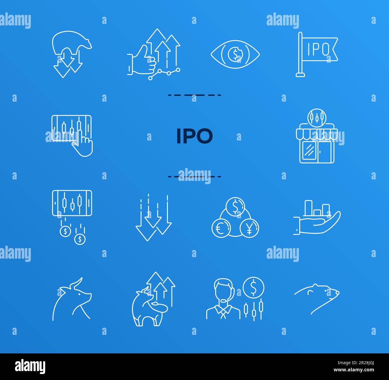 IPO line icon set Stock Vector Image & Art - Alamy