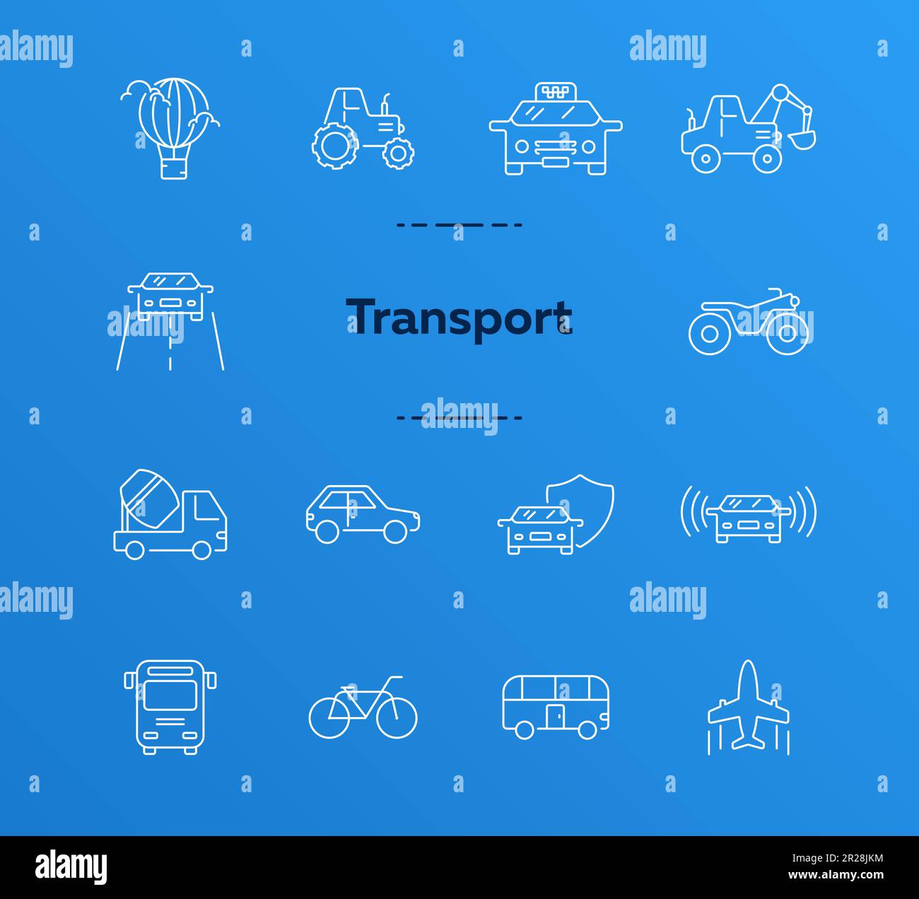 Transport line icon set Stock Vector Image & Art - Alamy