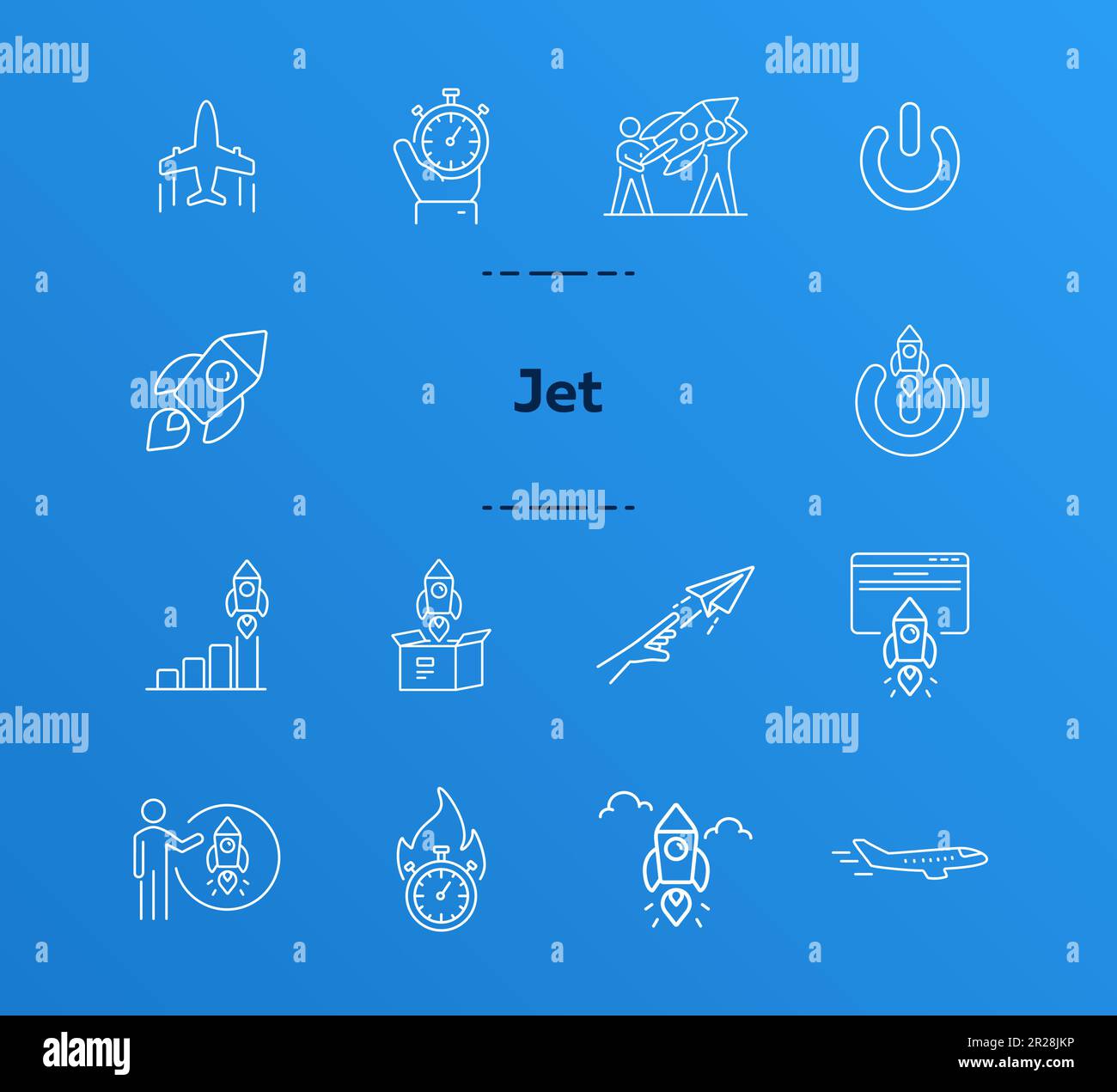 Jet icons. Set of line icons Stock Vector Image & Art - Alamy
