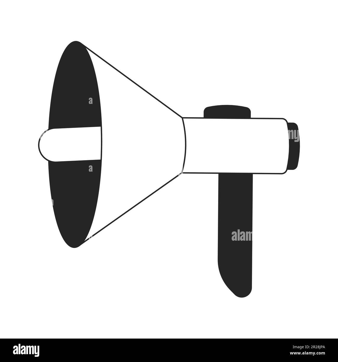 Megaphone business flat monochrome isolated vector object Stock Vector ...