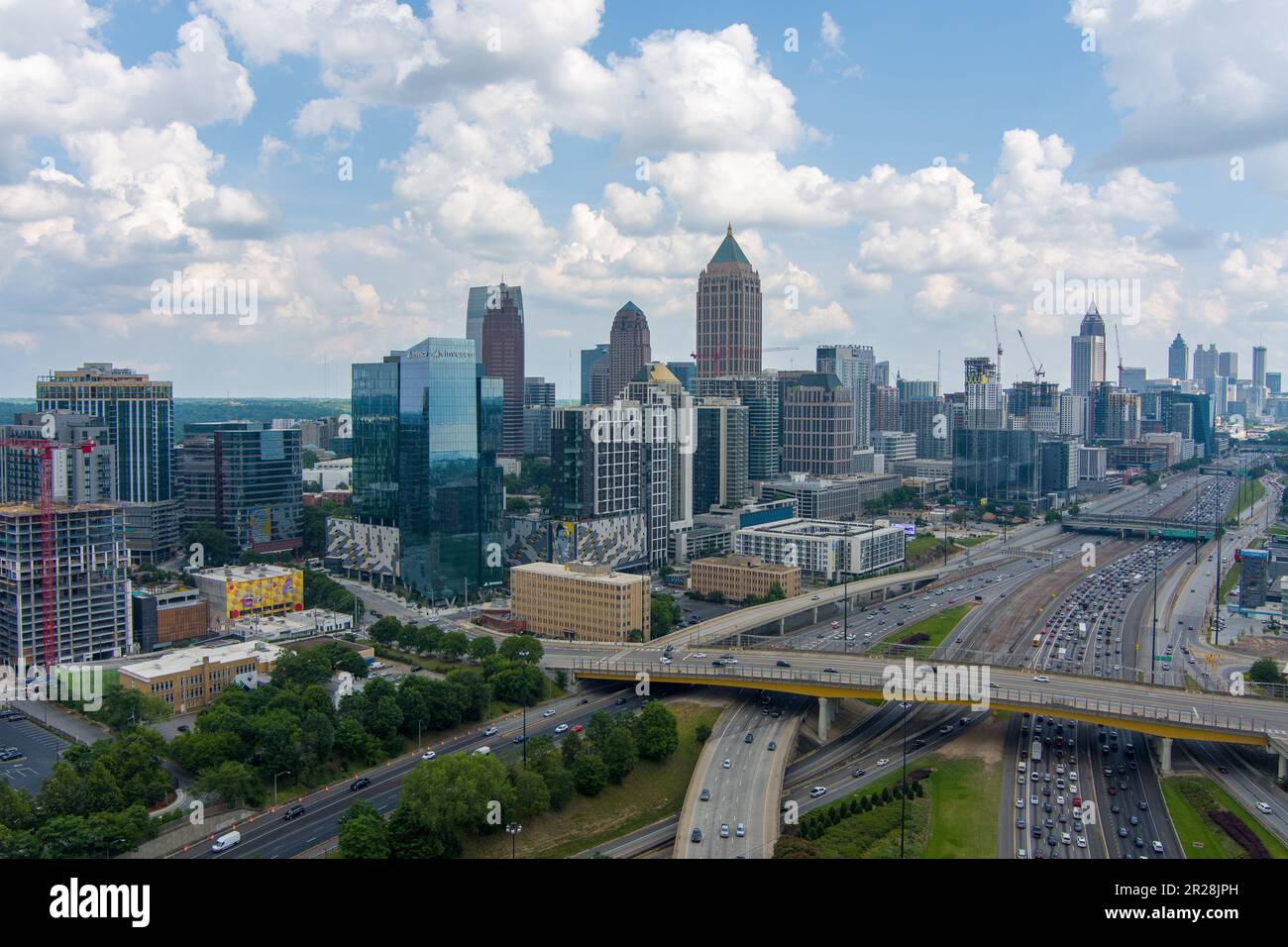 The downtown Atlanta, Georgia skyline on a sunny day in May Stock Photo ...