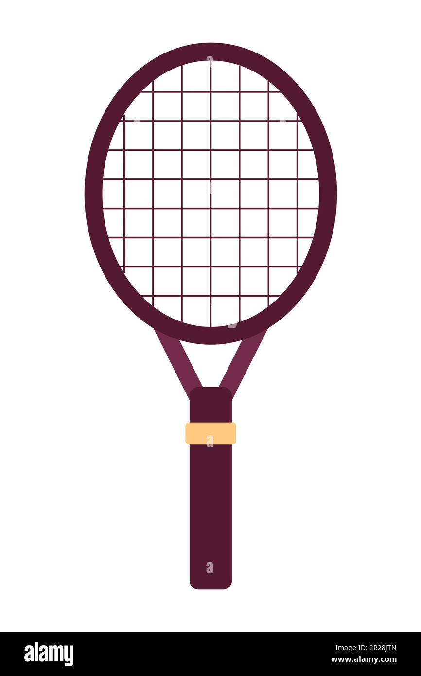 Tennis racquet semi flat colour vector object Stock Vector Image & Art ...