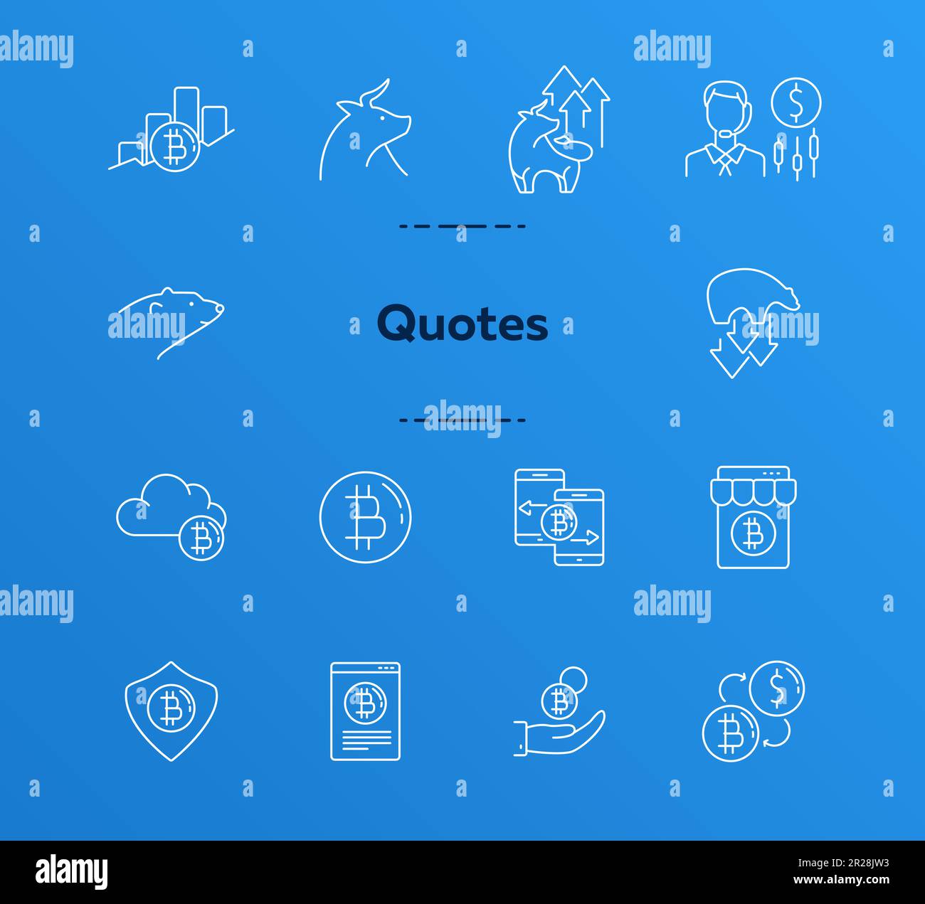 Quotes line icon set Stock Vector Image & Art - Alamy