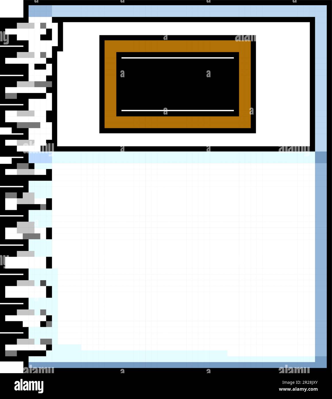 paper notebook game pixel art vector illustration Stock Vector Image ...