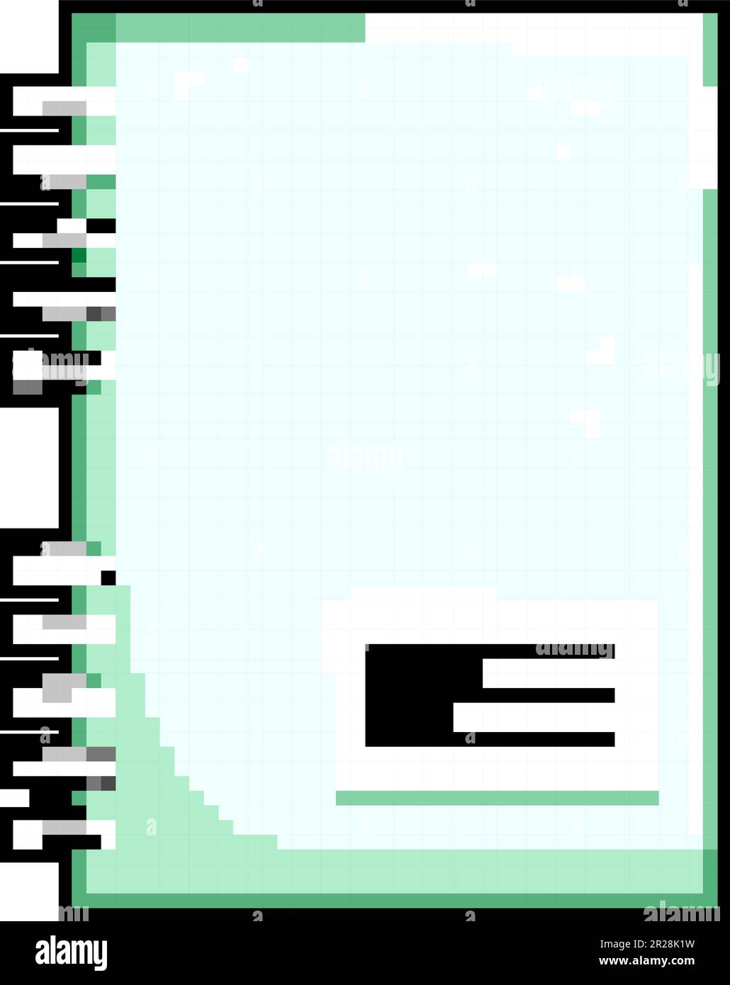empty notebook game pixel art vector illustration Stock Vector Image ...