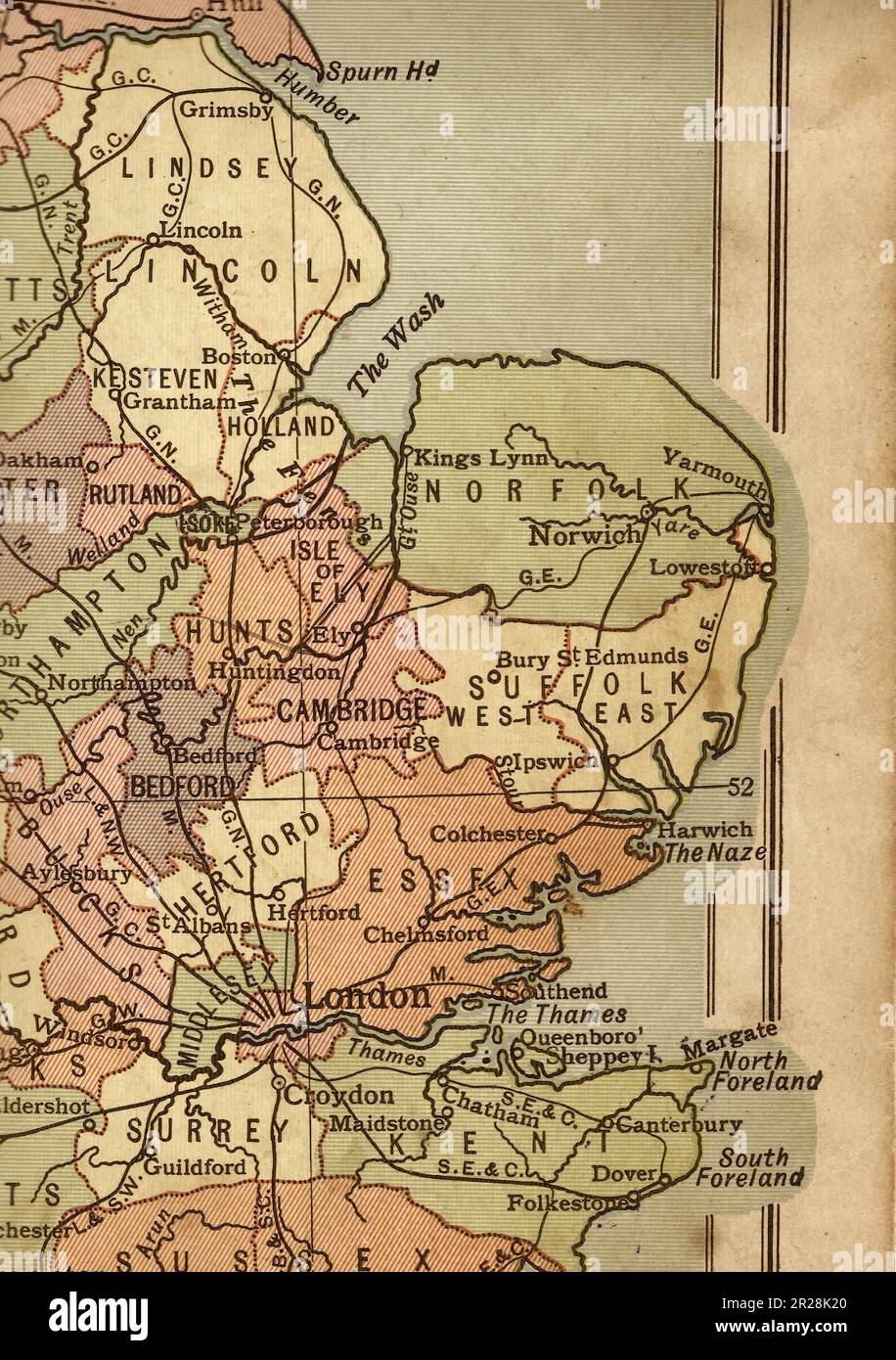 Vintage political map of East Anglia, England in sepia Stock Photo - Alamy Vintage political map of East Anglia, England in sepia Stock Photo - Alamy