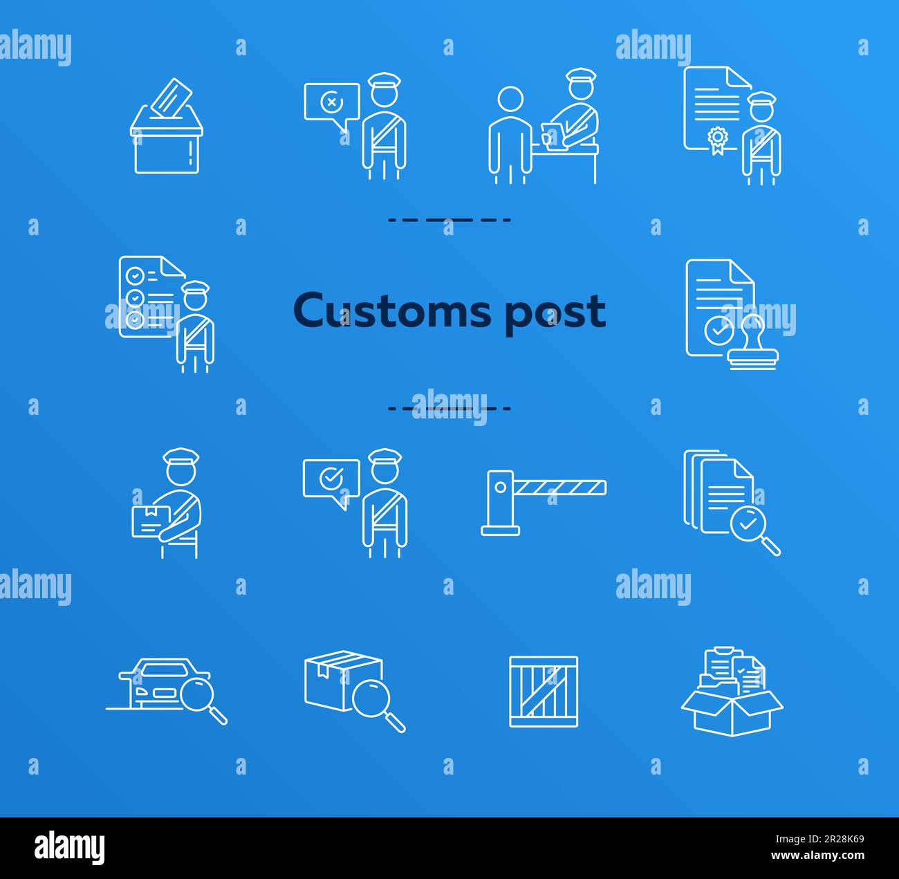 Customs post icons Stock Vector Image & Art - Alamy