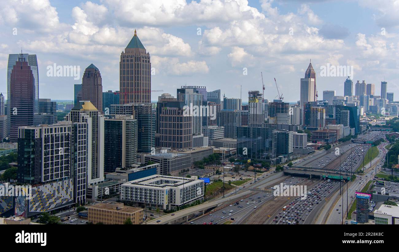 Skyline atlanta in silhouette hi-res stock photography and images - Alamy