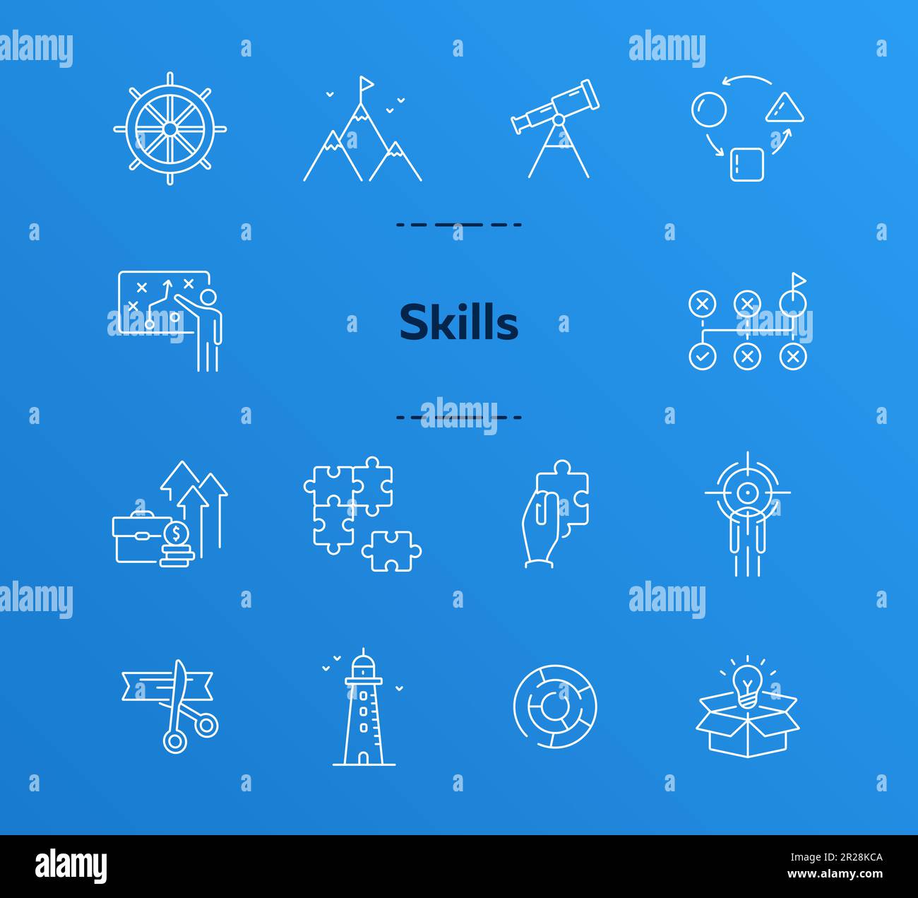 Skills icon set Stock Vector Image & Art - Alamy