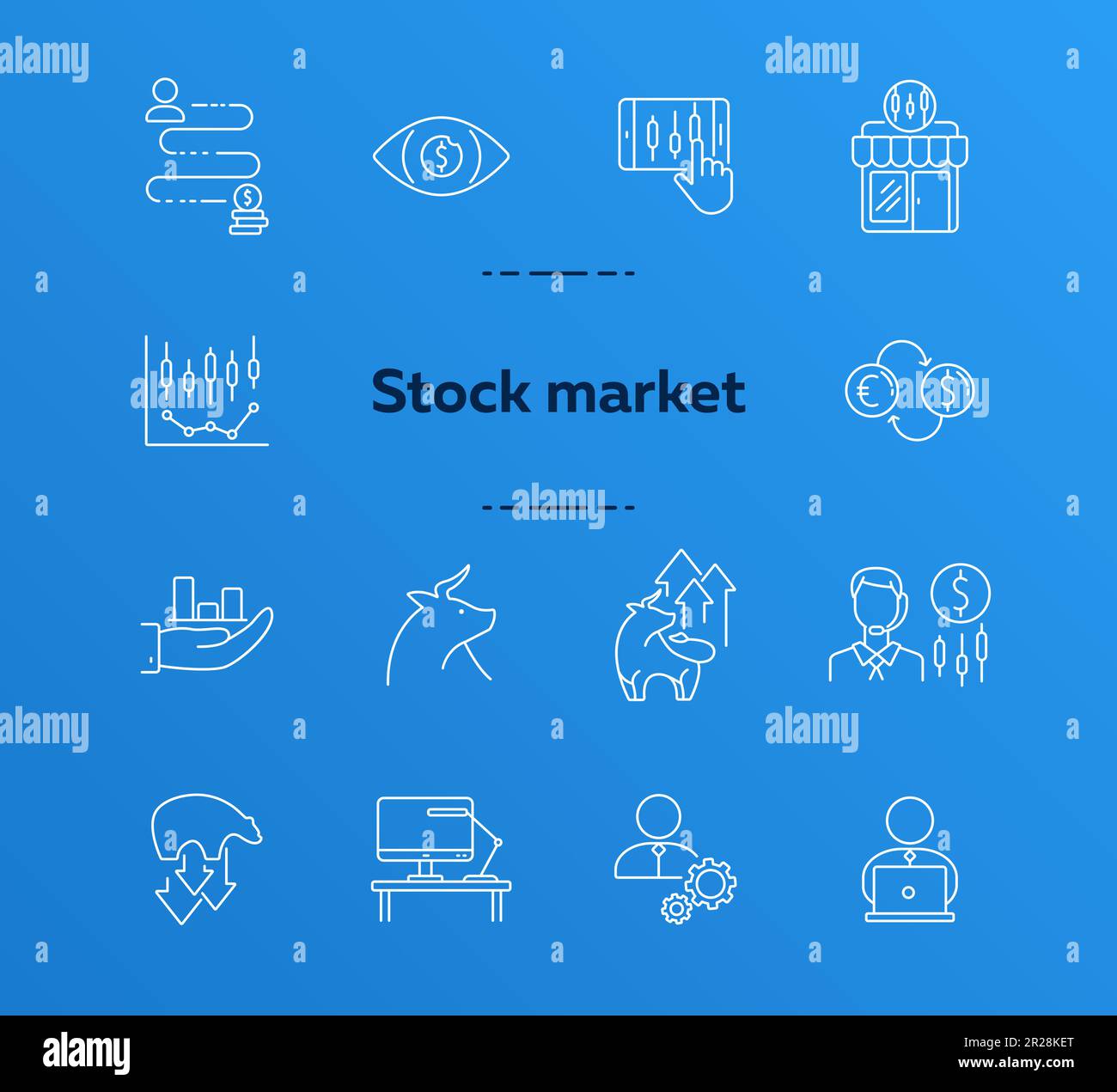 Stock market line icon set Stock Vector Image & Art - Alamy