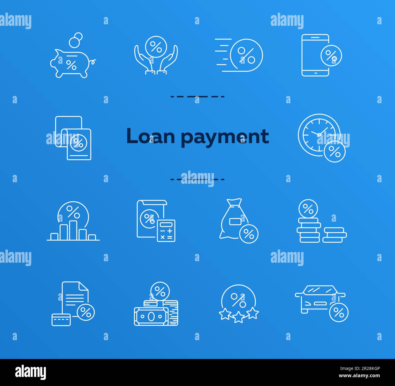 Loan payment icon set Stock Vector Image & Art - Alamy
