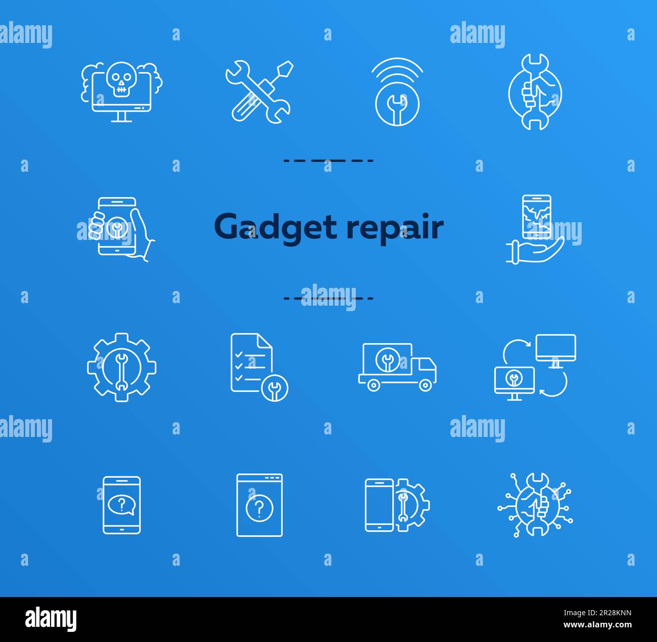 Repair icon gadget wrench hi-res stock photography and images - Alamy