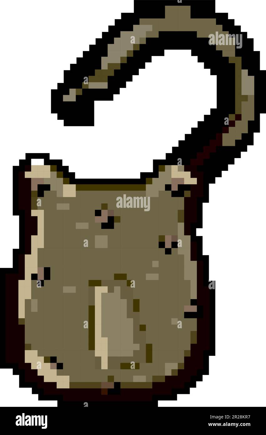 metal padlock vintage game pixel art vector illustration Stock Vector ...