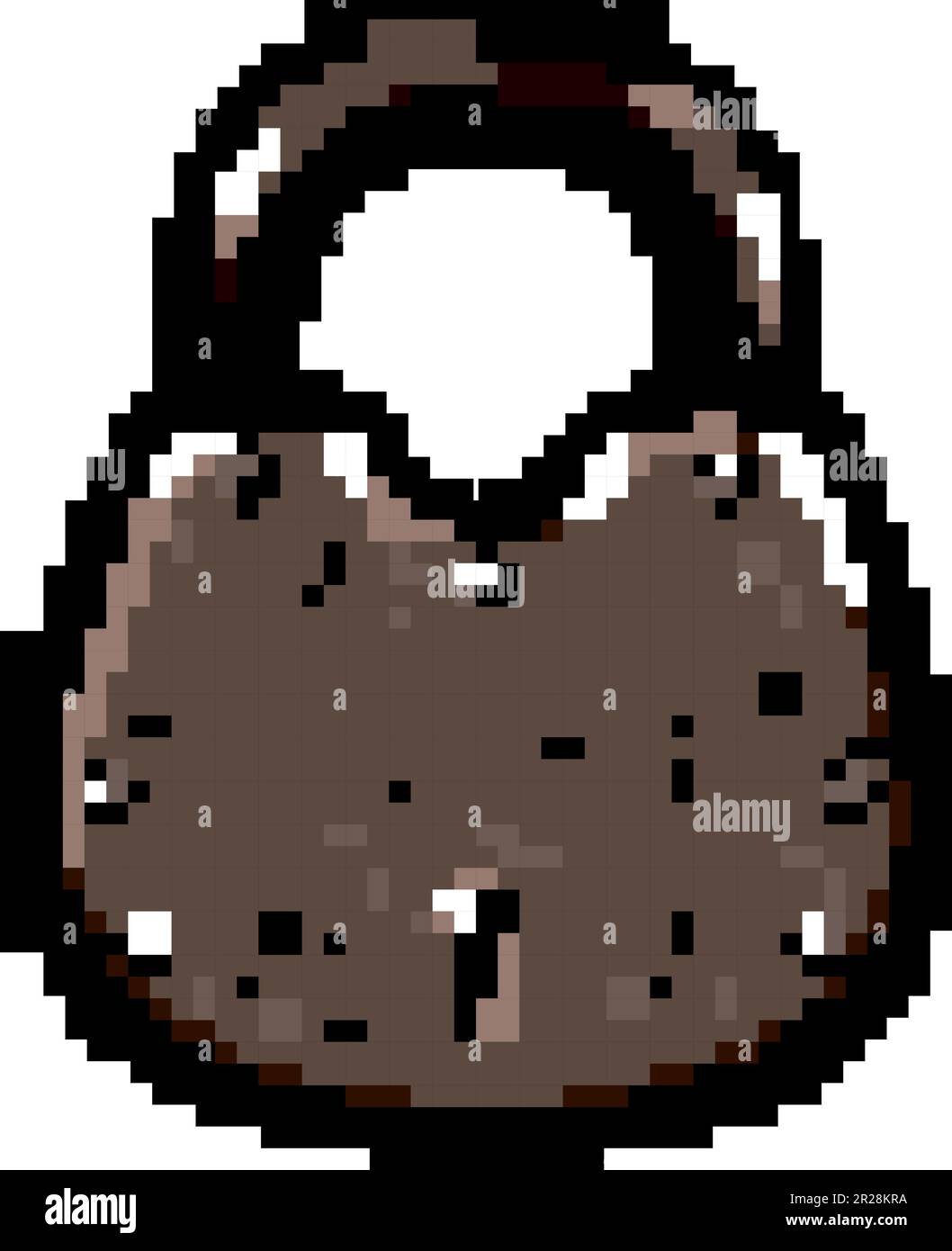 antique padlock vintage game pixel art vector illustration Stock Vector ...