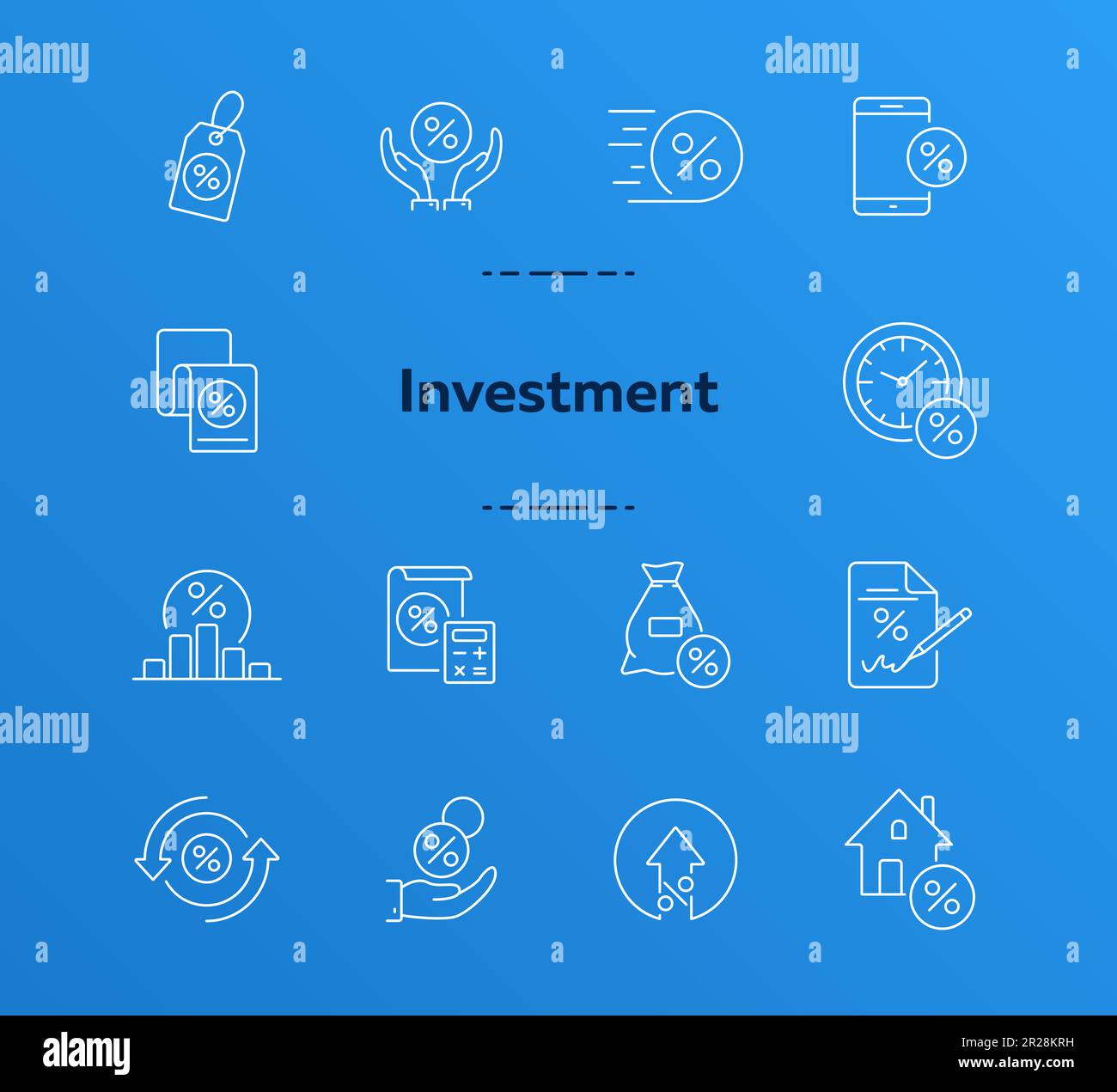 Investment icon set Stock Vector Image & Art - Alamy