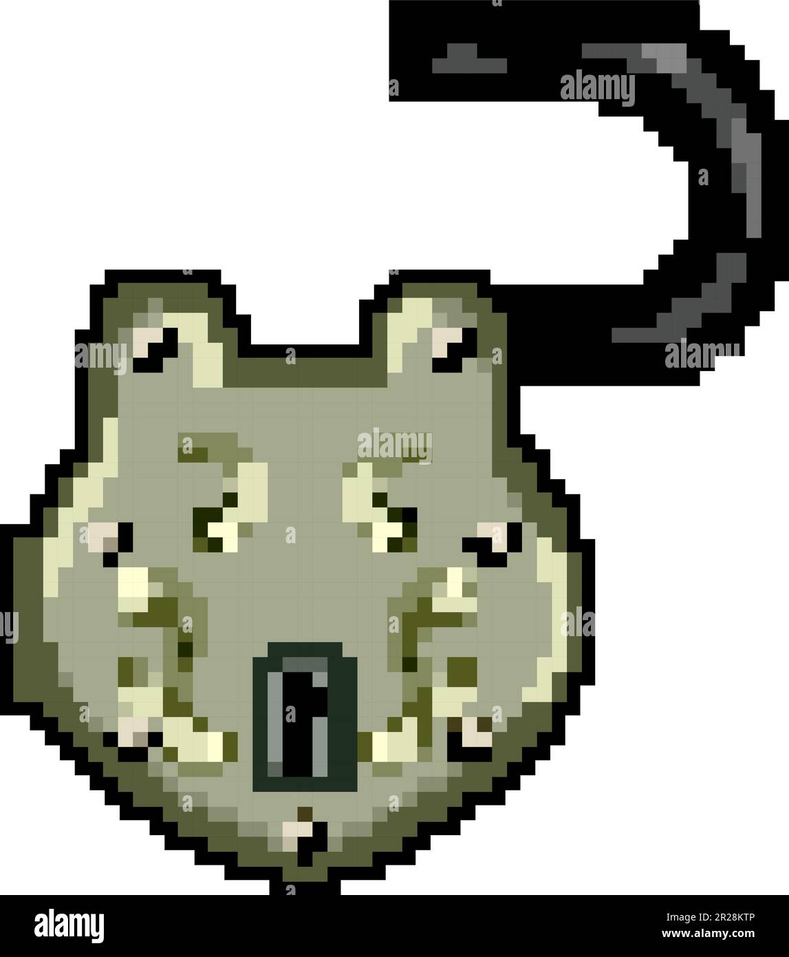 key padlock vintage game pixel art vector illustration Stock Vector ...