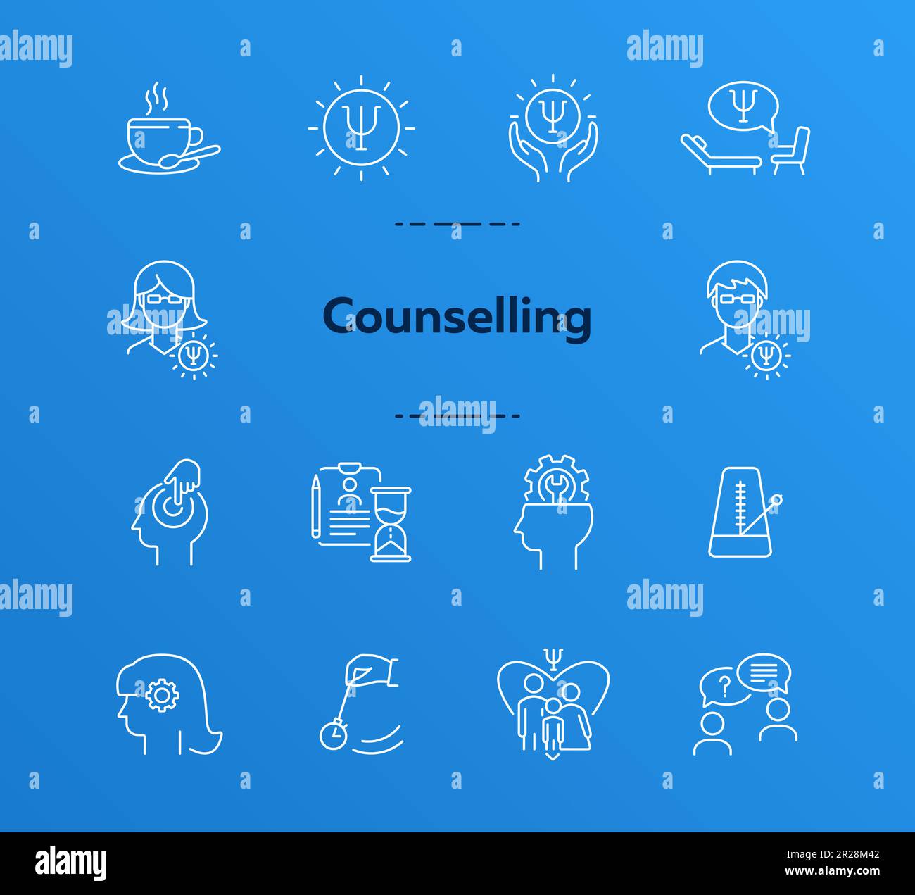 Counselling line icon set Stock Vector Image & Art - Alamy