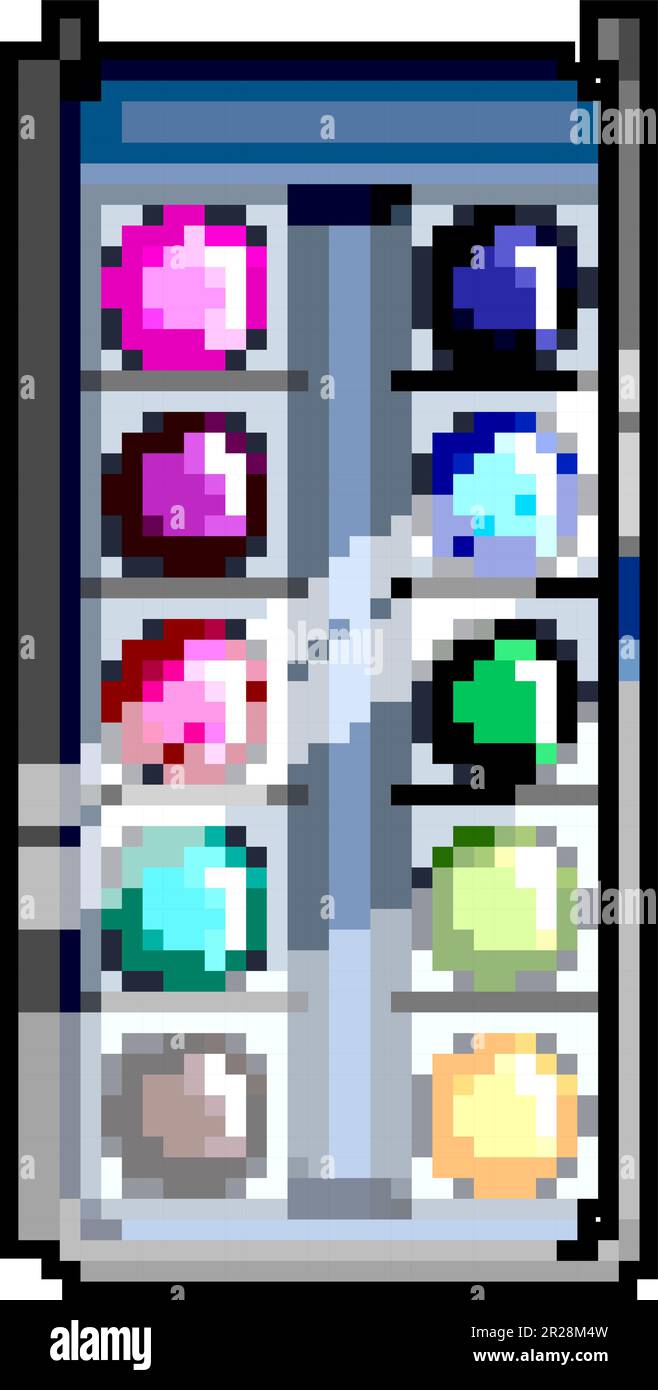 school paint watercolor game pixel art vector illustration Stock Vector ...