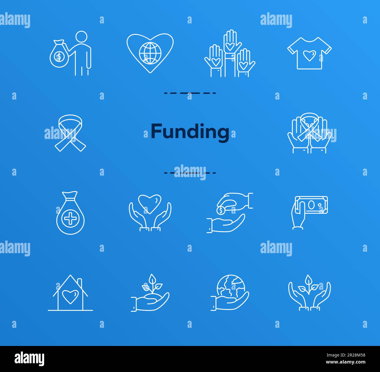 Fund raising icons Stock Vector Image & Art - Alamy
