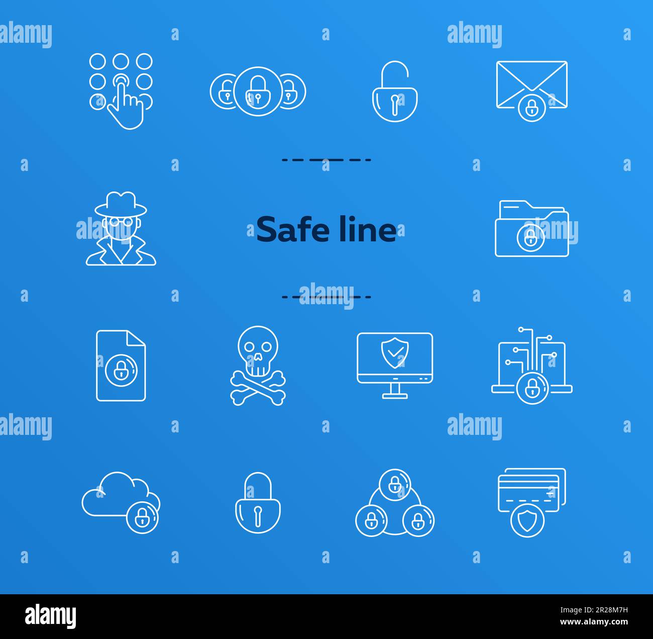 Safe line icons Stock Vector Image & Art - Alamy