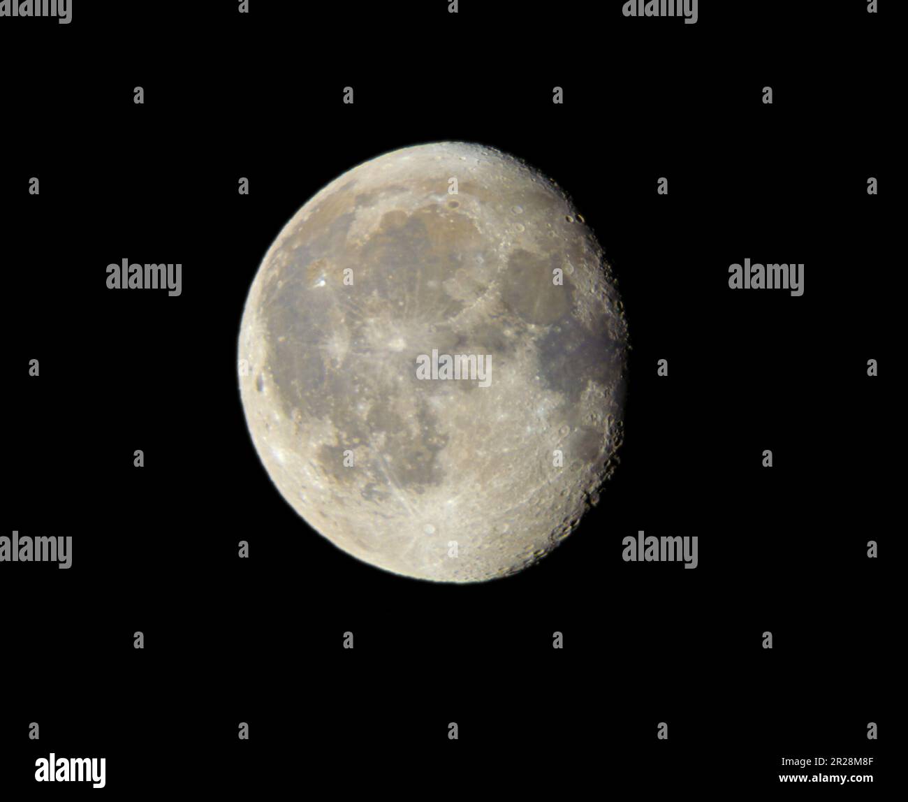 View of the Moon through telescope Stock Photo - Alamy