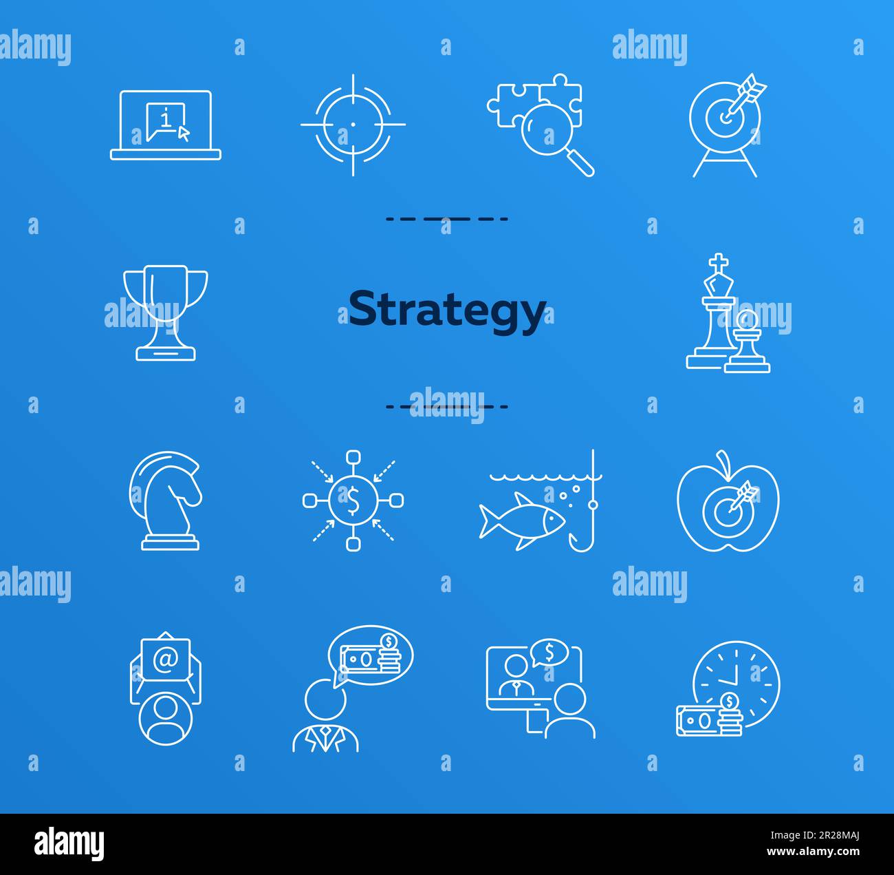 Strategy icon set Stock Vector Image & Art - Alamy