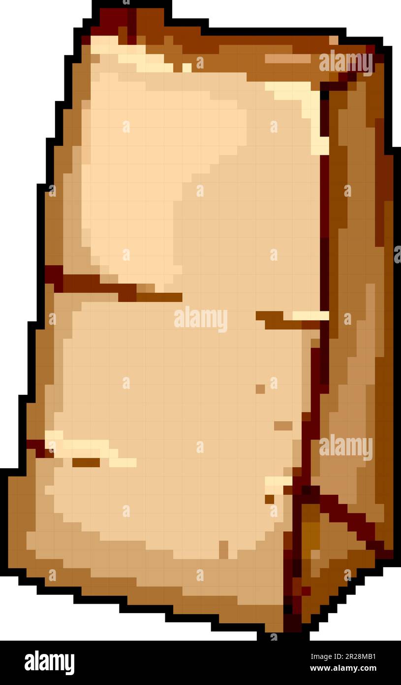 handle paper bag game pixel art vector illustration Stock Vector Image ...