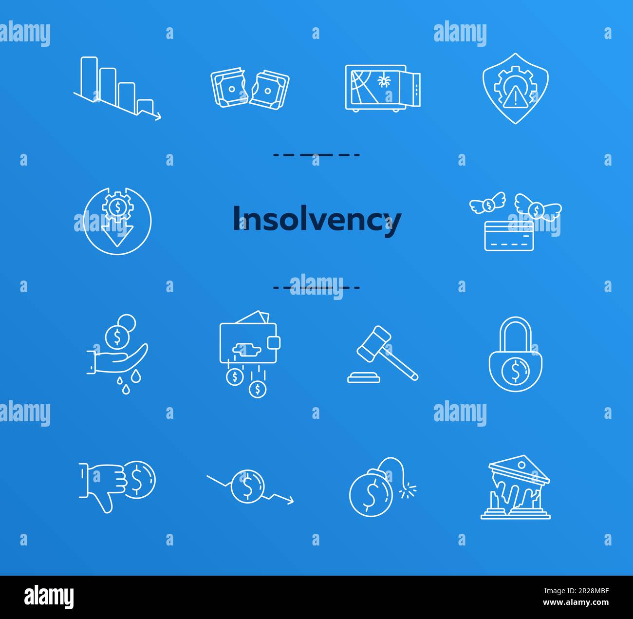 Symbol insolvency Stock Vector Images - Alamy