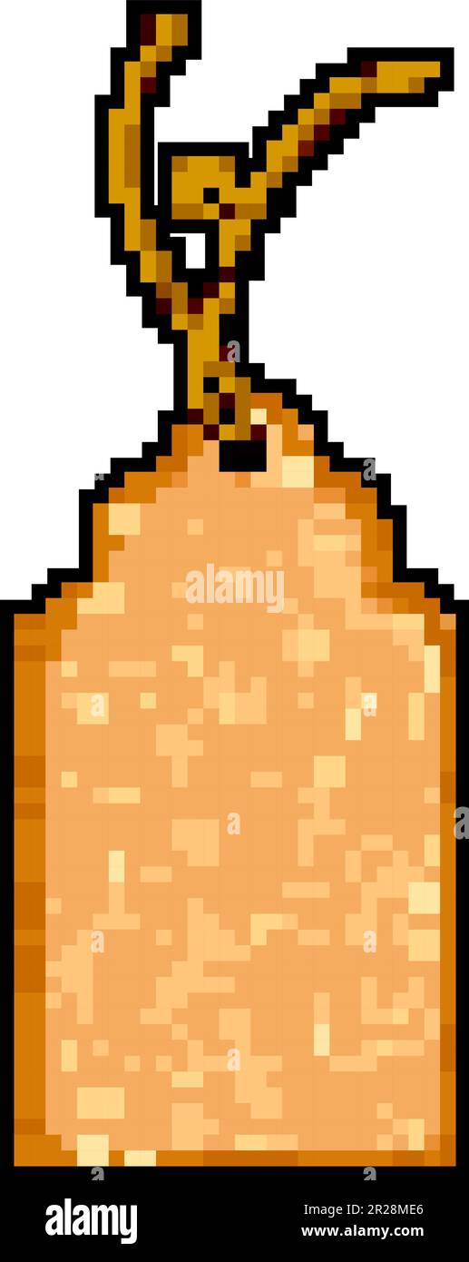 blank paper tag game pixel art vector illustration Stock Vector Image ...