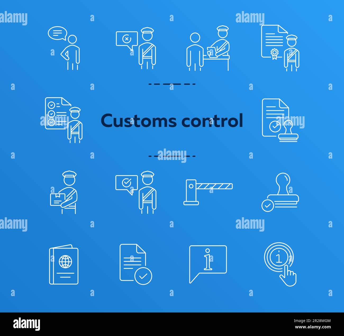 Customs control icons Stock Vector Image & Art - Alamy