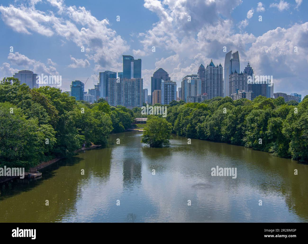 The midtown Atlanta skyline from Piedmont Park Stock Photo - Alamy