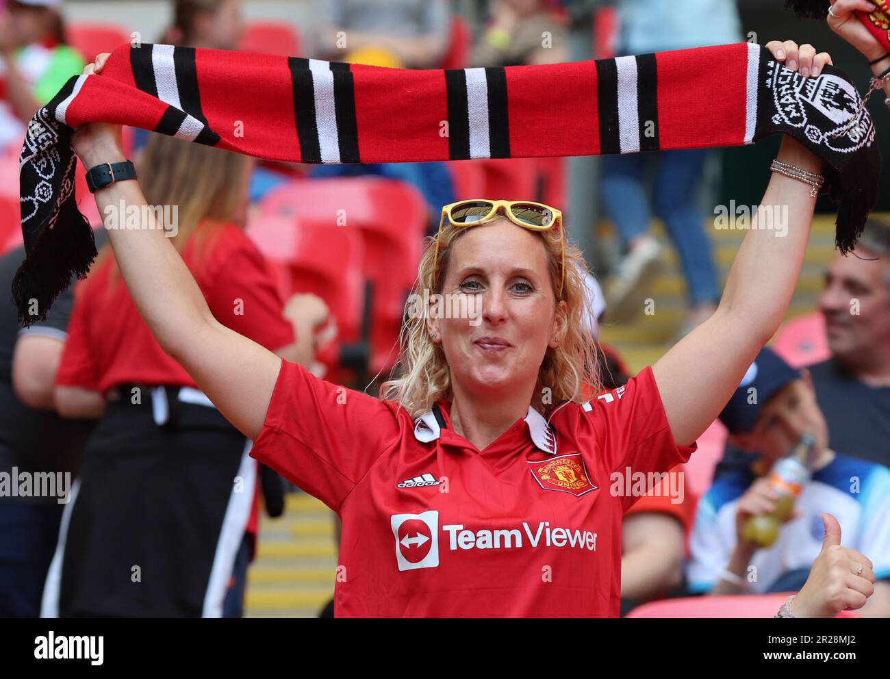 Manchester United Women Fans during Vitality Women's FA Cup Final ...