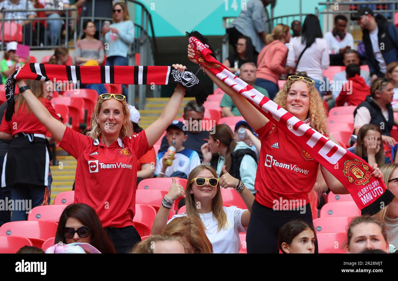 Manchester United Women Fans during Vitality Women's FA Cup Final ...