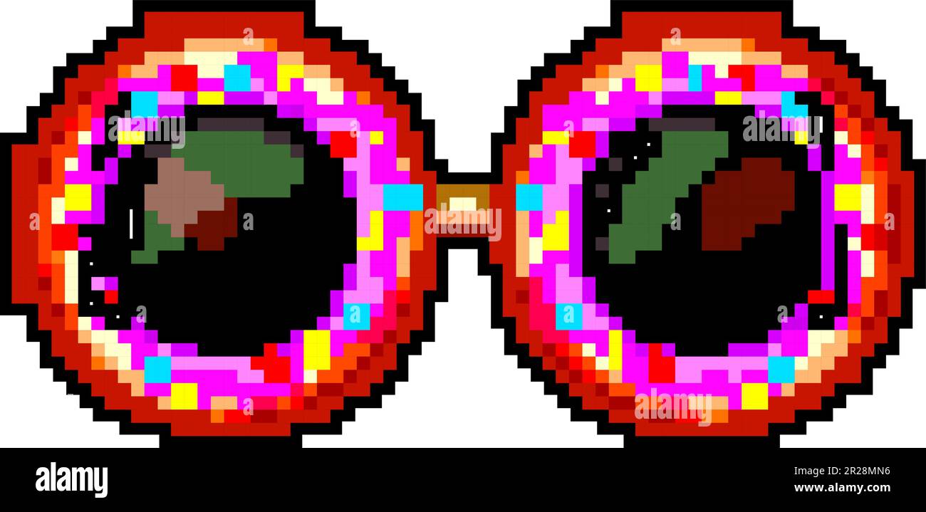 mask party glasses game pixel art vector illustration Stock Vector ...