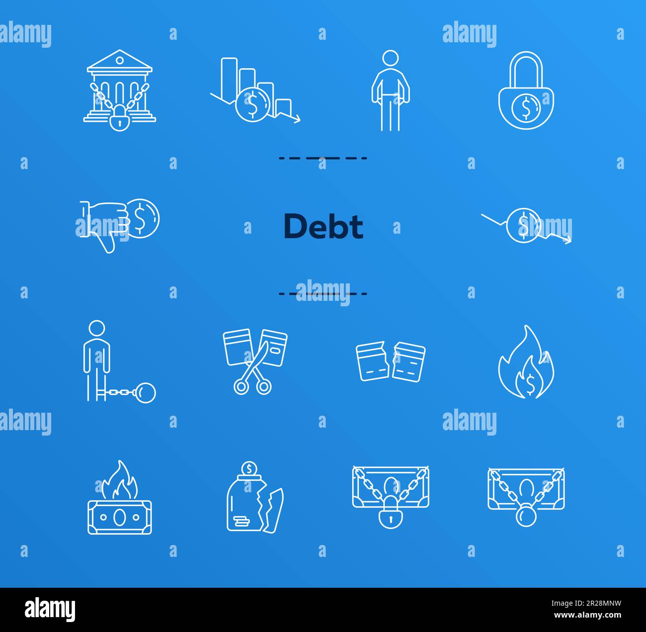 Decline cash sign card Stock Vector Images - Alamy