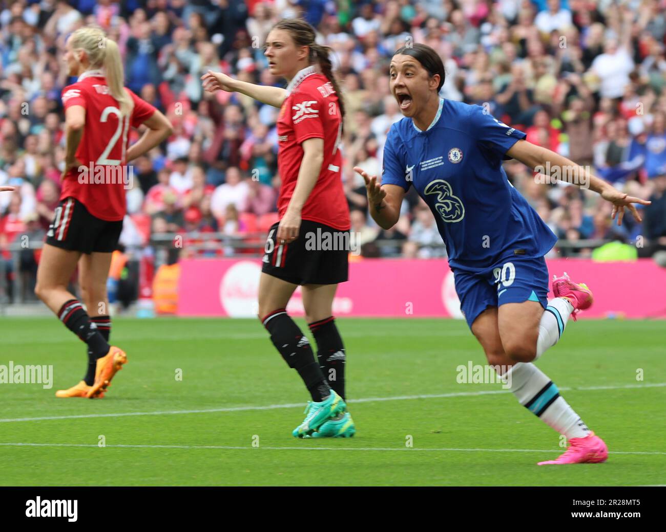 Chelsea Women Sam Kerr celebrates her goal during Vitality Women's FA ...