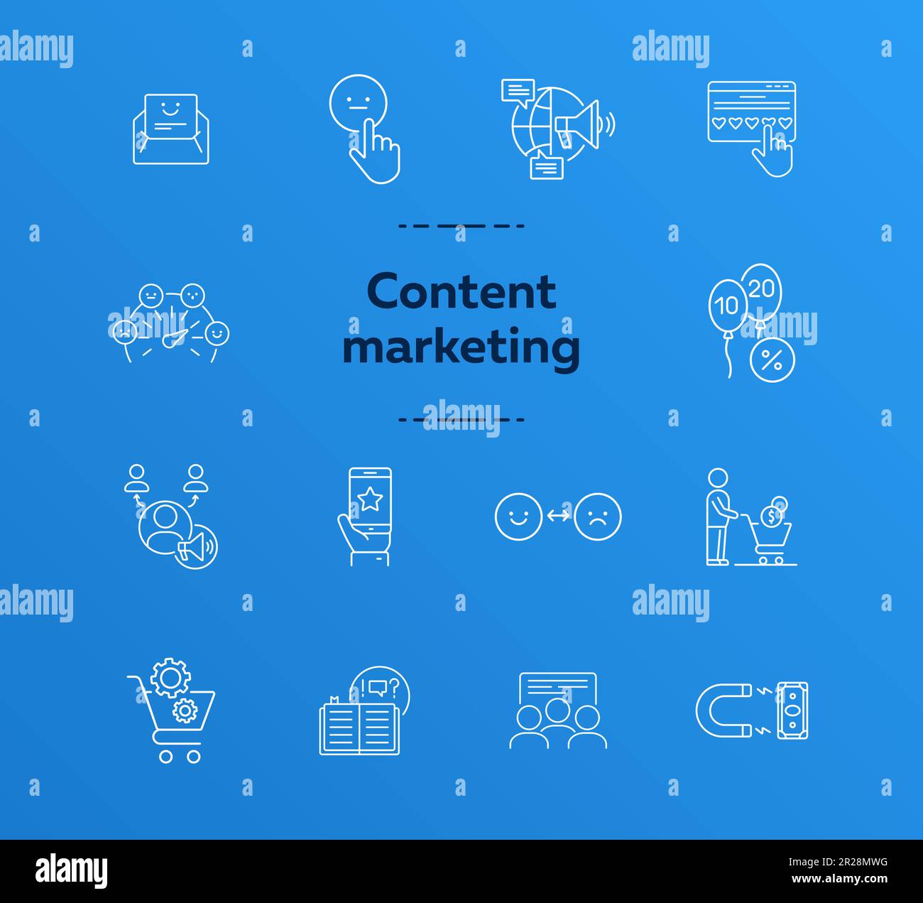 Content marketing icons Stock Vector Image & Art - Alamy