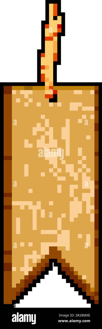 cardboard paper tag game pixel art vector illustration Stock Vector ...