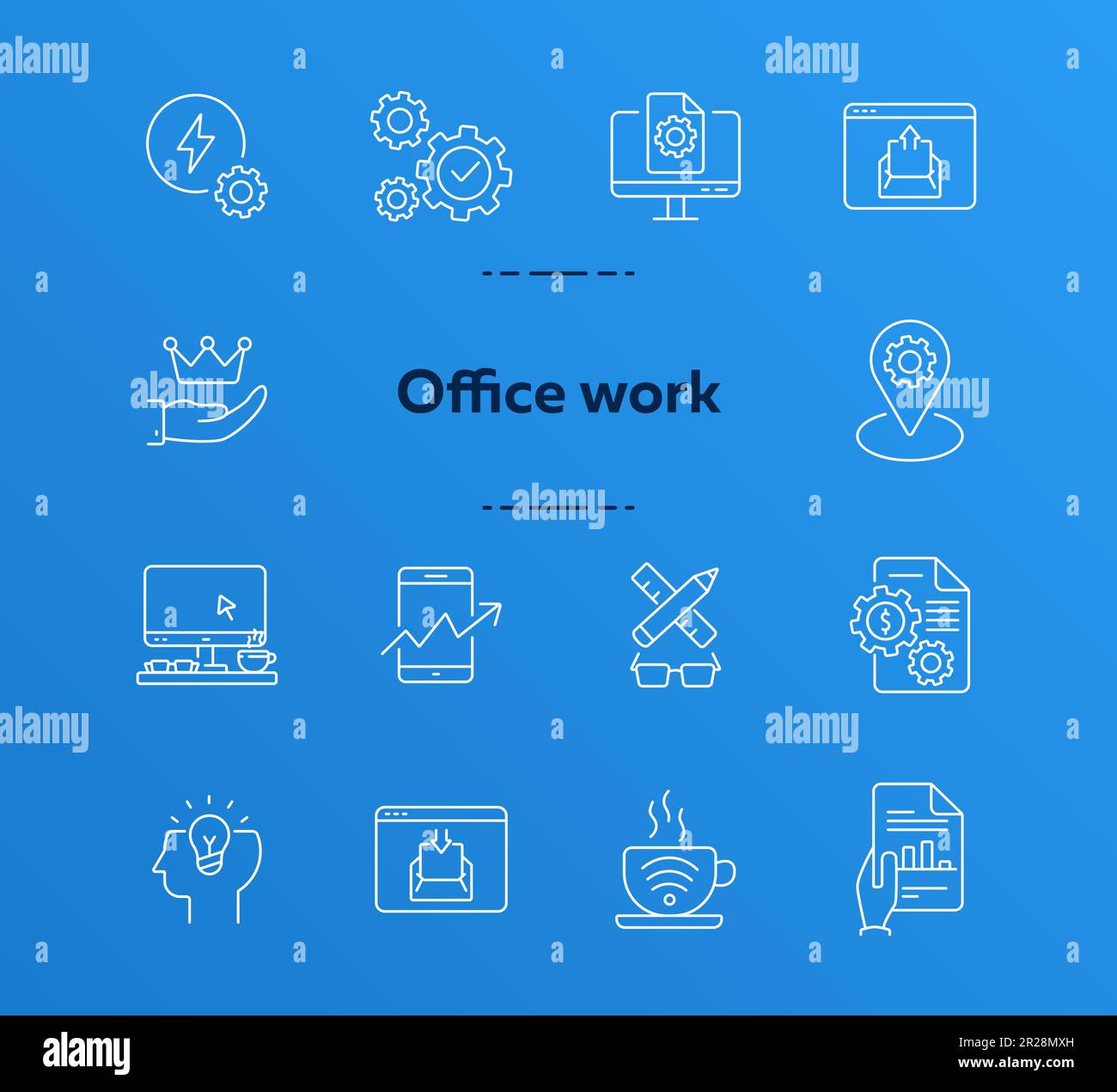 Office work icons Stock Vector Image & Art - Alamy