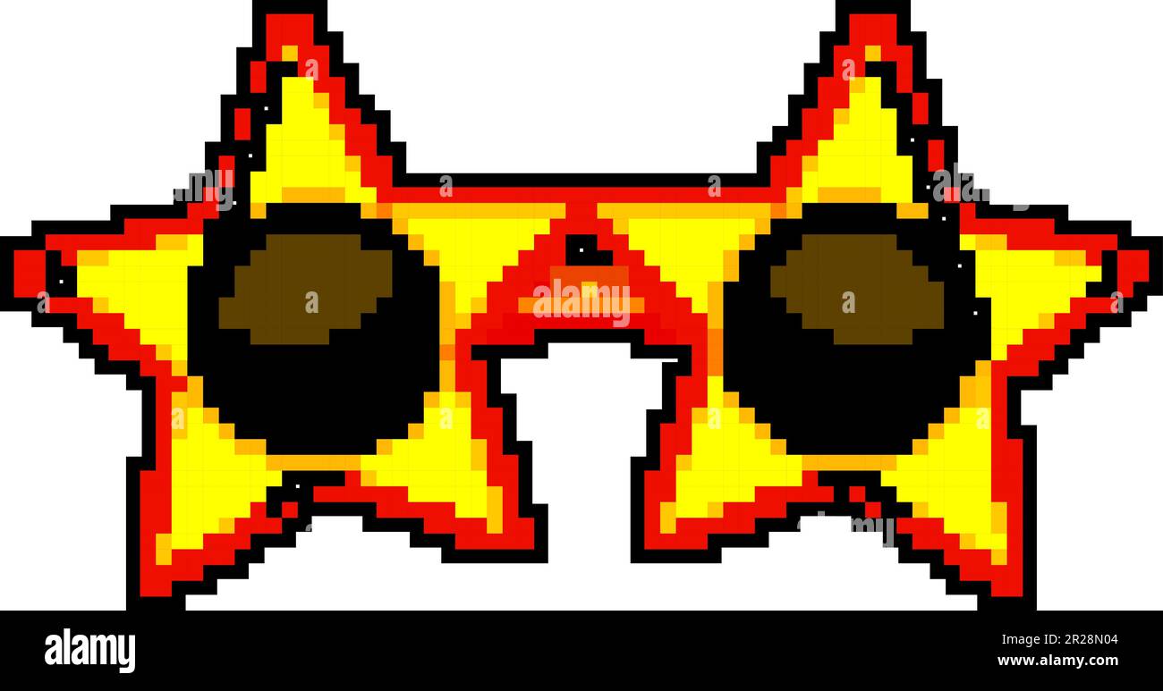 retro party glasses game pixel art vector illustration Stock Vector ...