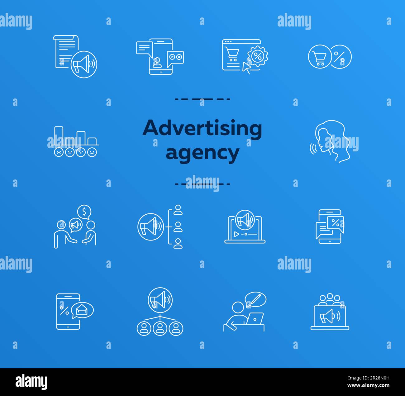 Advertising agency icons Stock Vector Image & Art - Alamy