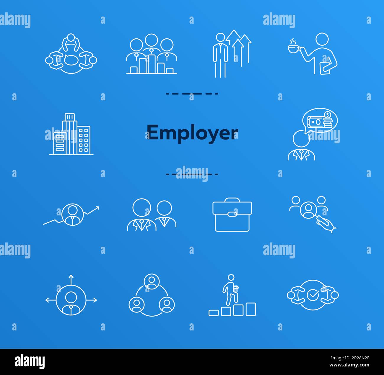 Employer line icon set Stock Vector Image & Art - Alamy