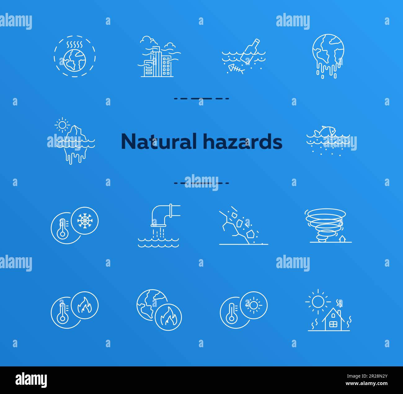 Natural hazards icons Stock Vector Image & Art - Alamy