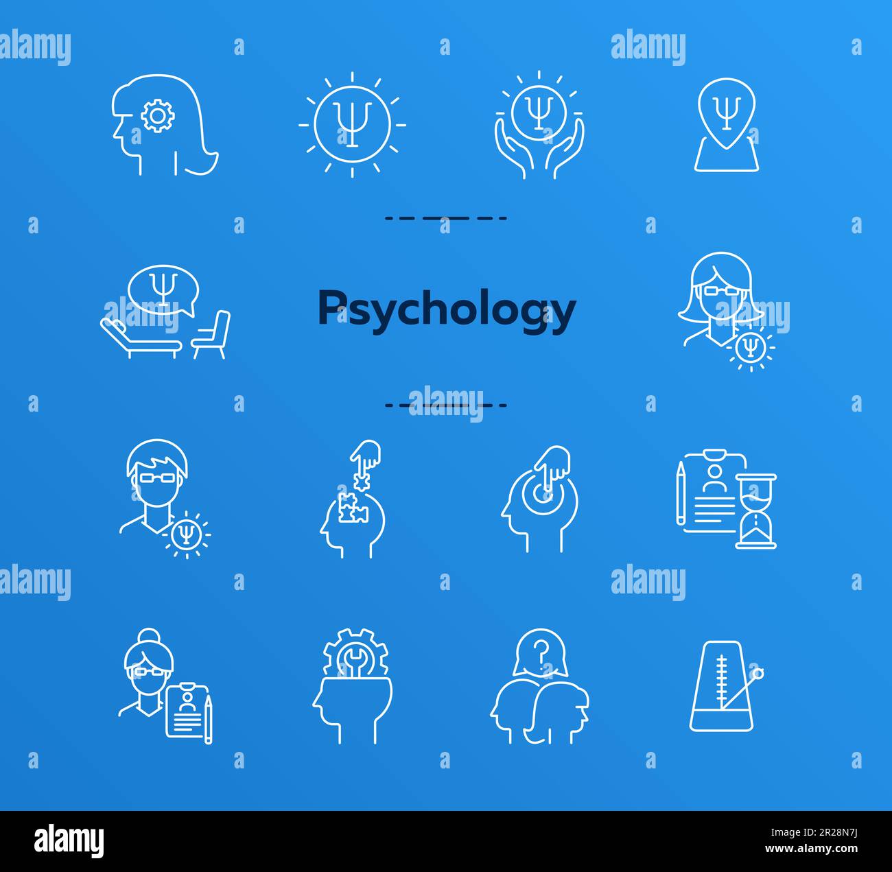 Psychology line icon set Stock Vector Image & Art - Alamy