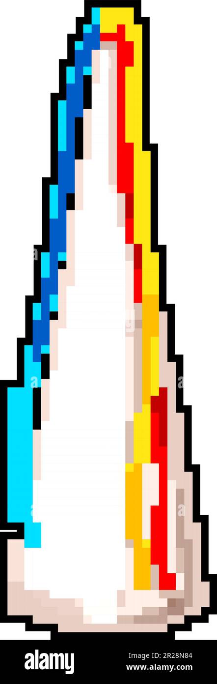 christmas party hat game pixel art vector illustration Stock Vector ...