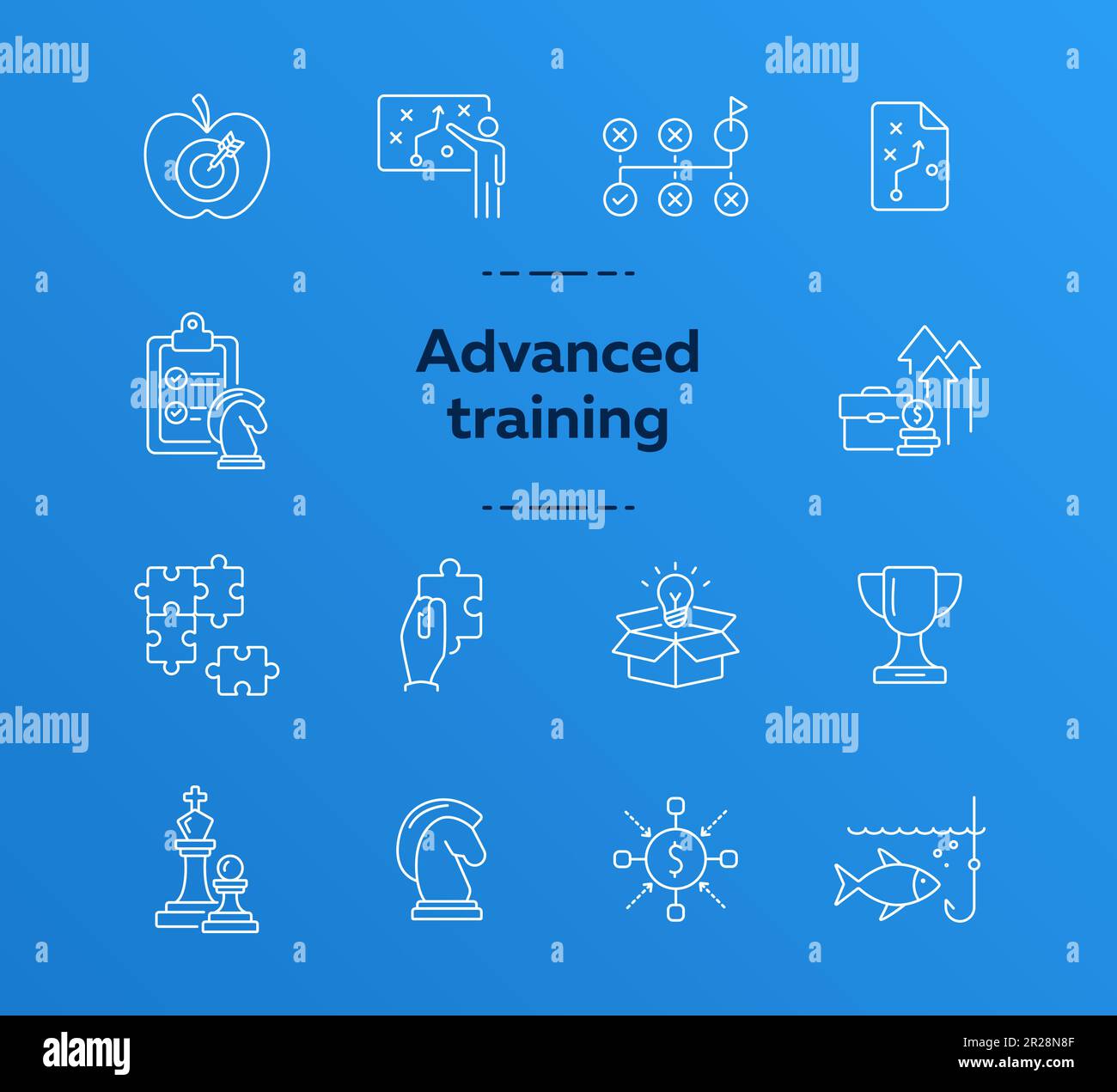 Advanced training icon set Stock Vector Image & Art - Alamy