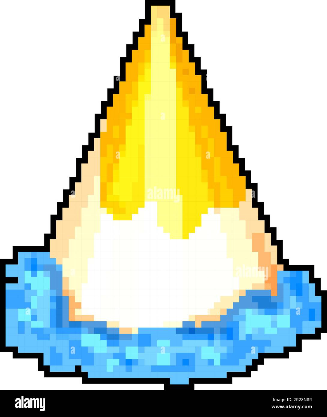 cone party hat game pixel art vector illustration Stock Vector Image ...